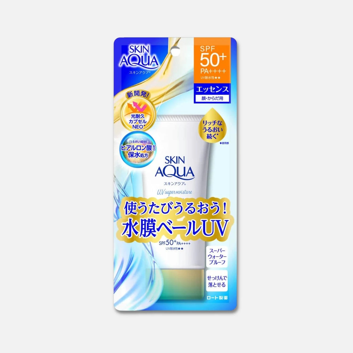 Skin Aqua UV Super Moisture Essense SPF 50+ PA++++ 80g - Buy Me Japan